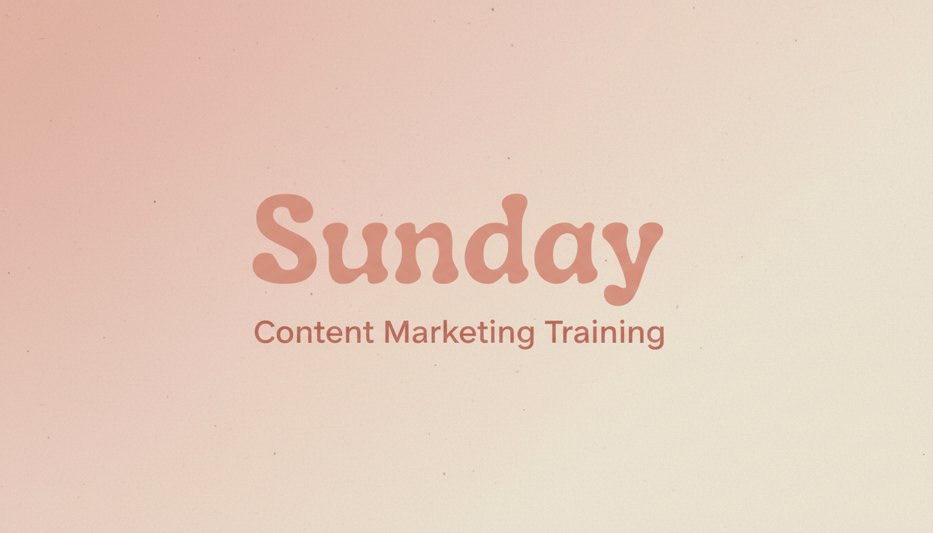 Sunday Marketing | Training & Consultancy